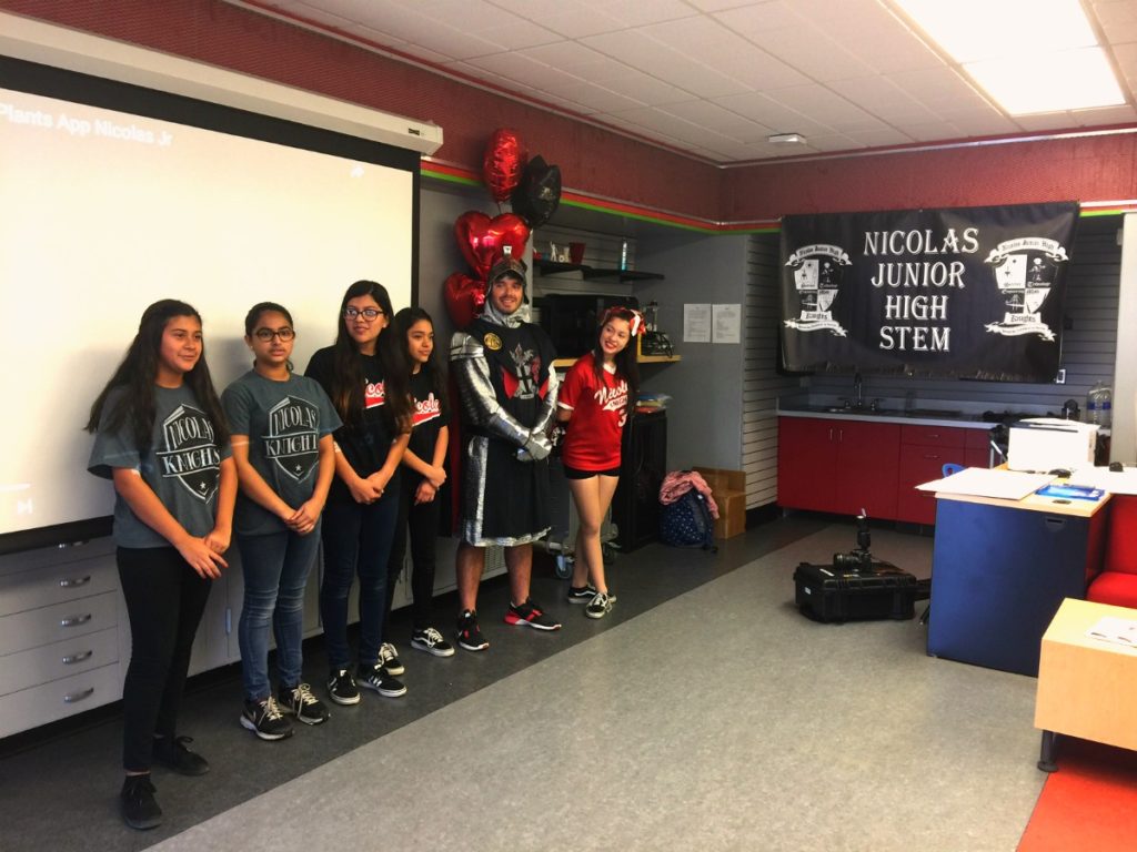 Nicolas Junior High School students honored for building smartphone app ...