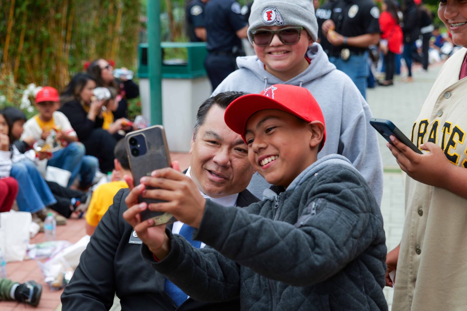 Light up that halo: Dr. Bean joins law enforcement and Angels to ...