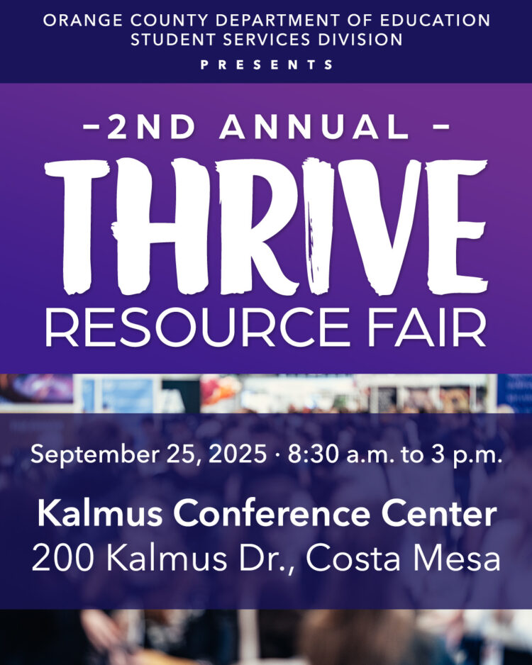 OCDE’s Thrive Resource Fair to connect school staff with tools and services in September – OCDE ...