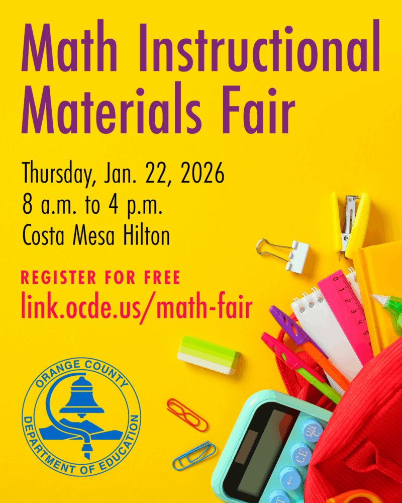 OCDE to host Math Instructional Materials Fair on Jan. 22 – OCDE Newsroom